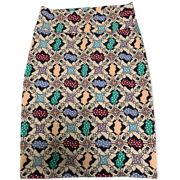 LuLaRoe | Skirts | Lularoe Disney Minnie Mouse Multi Colored Pencil ...